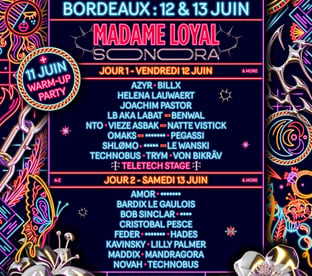 Concert Bob Sinclar, Feder, Novah à Bordeaux le 13/06/2026